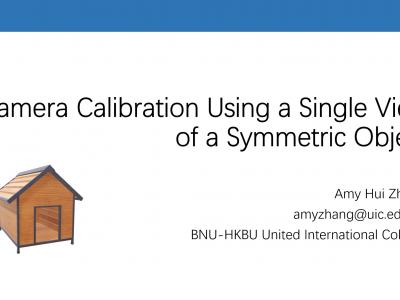Camera Calibration Using a Single View of a Symmetric Object | SigPort